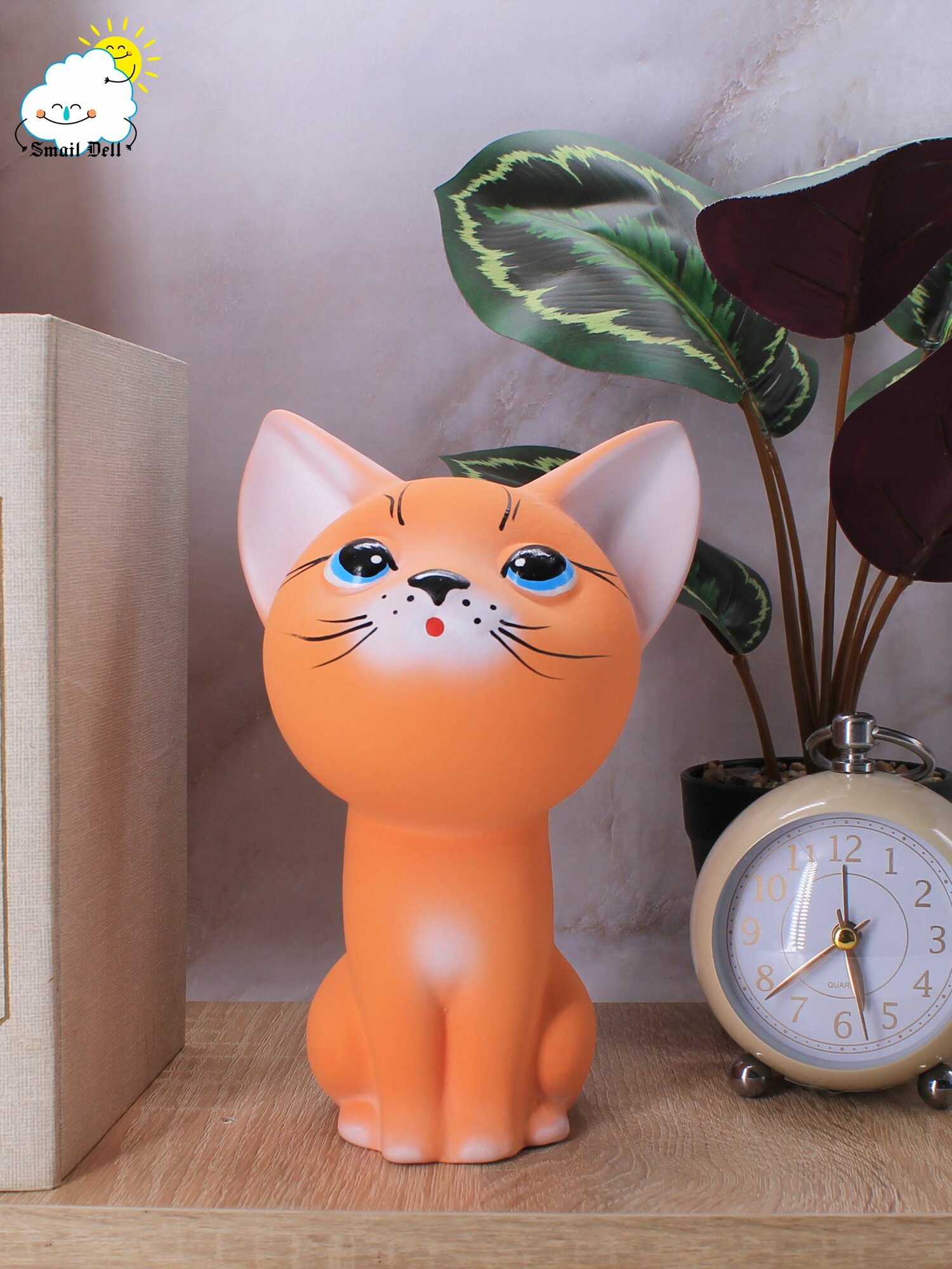 Статуэтка копилка Кот Лёлик , 19 см, цвет рыжий, керамика