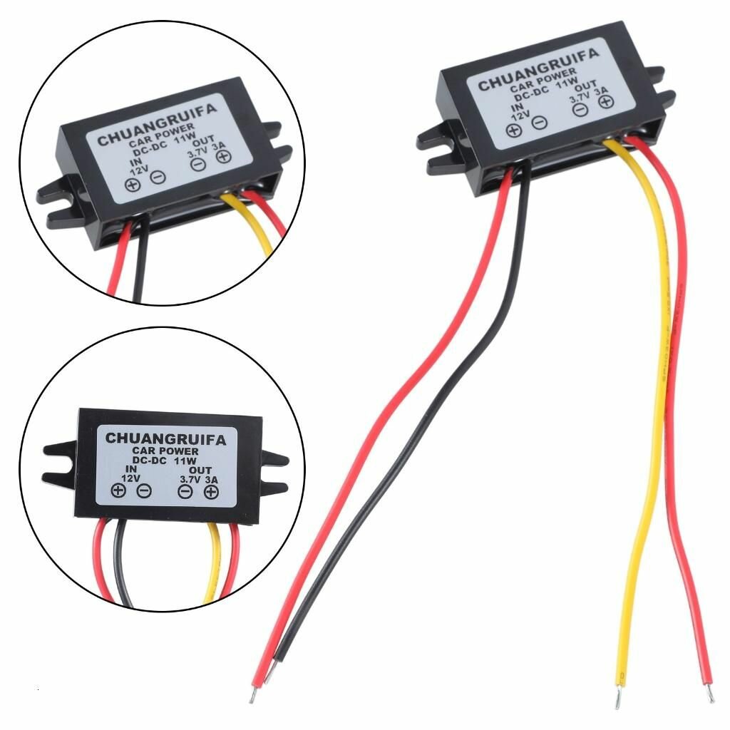 Понижающий преобразователь 12V в 3.7V 3A, Многоцветный