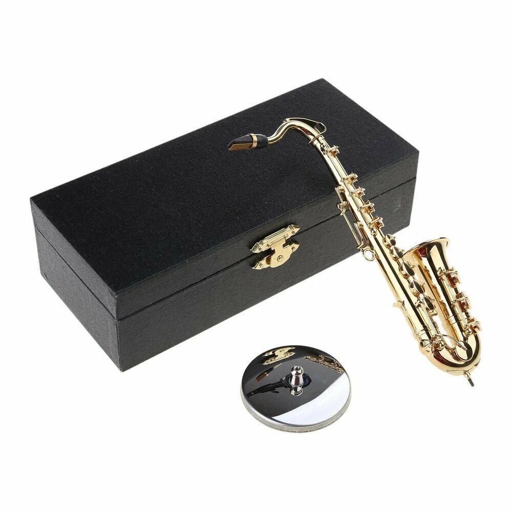 Миниатюрный медный Саксофон Мини-музыкальный инструмент Модель Кукольного домика