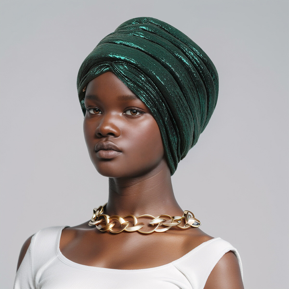 DIY Тюрбан Африканский Золотая Печать Спонж