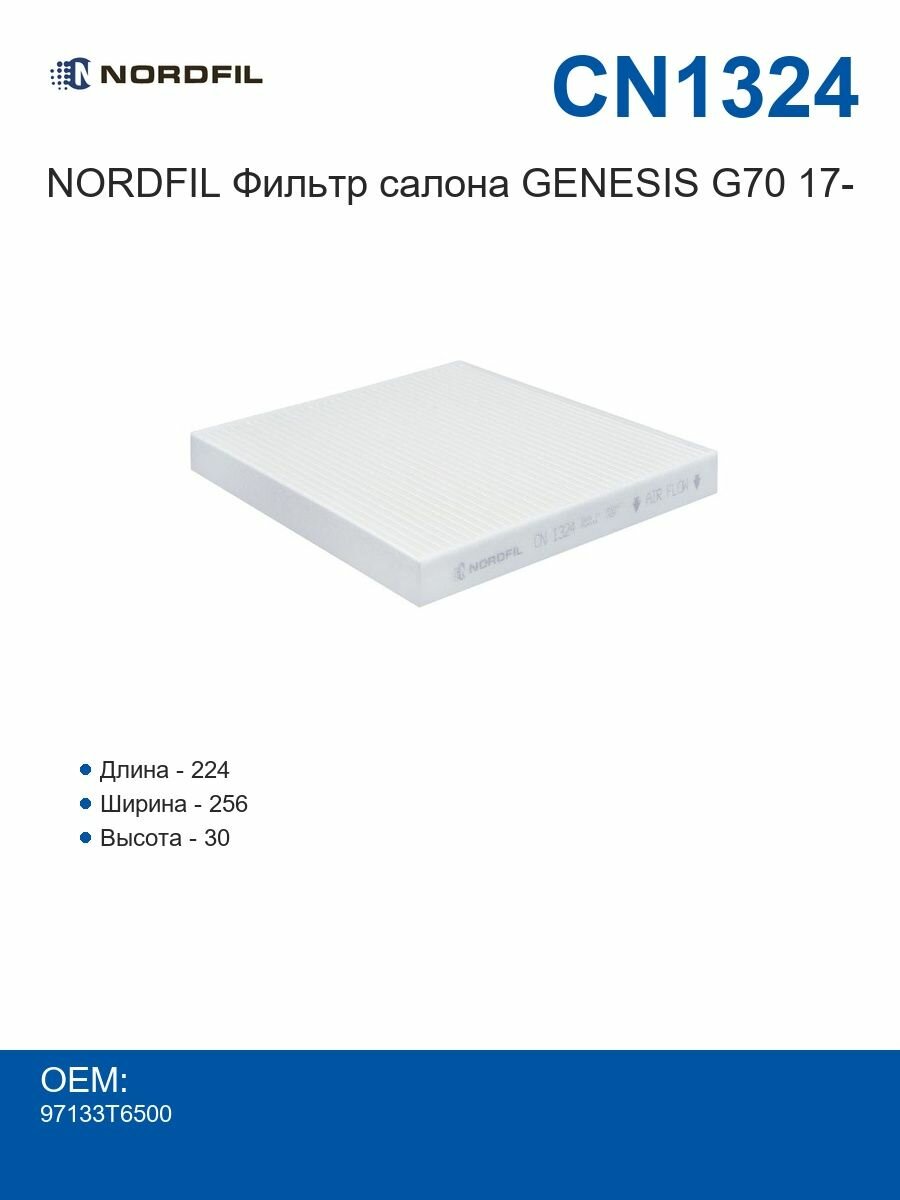 NORDFIL Фильтр салона GENESIS G70 17-