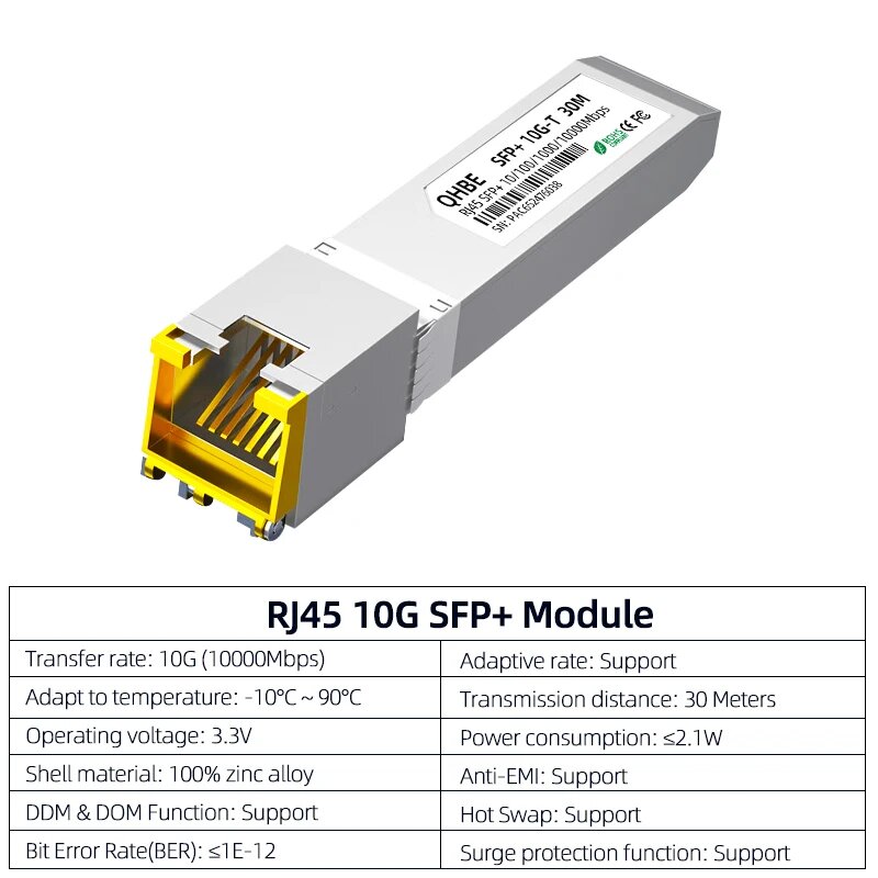 RJ45 10G SFP+ модуль CEYYOR 10Gbps - 30m