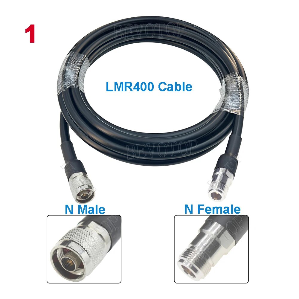 BEVOTOP Коаксиальный кабель N-N LMR400 20M, N Male to N Female