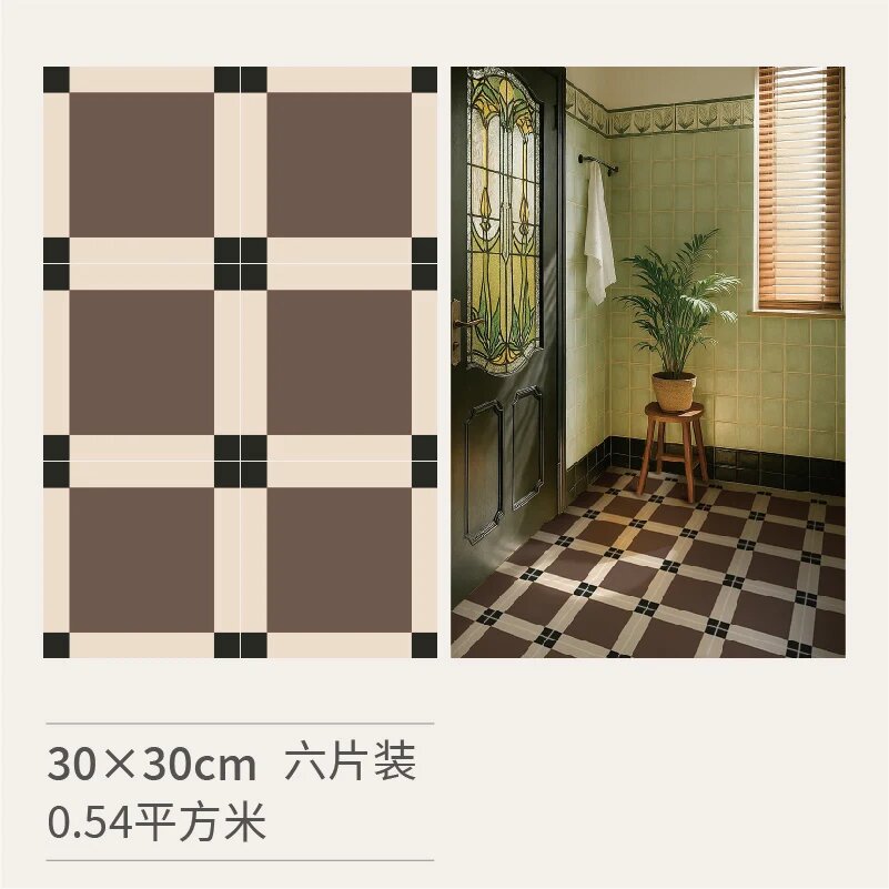 Виниловые наклейки на пол в средиземноморском стиле, 6 шт. FT043XL