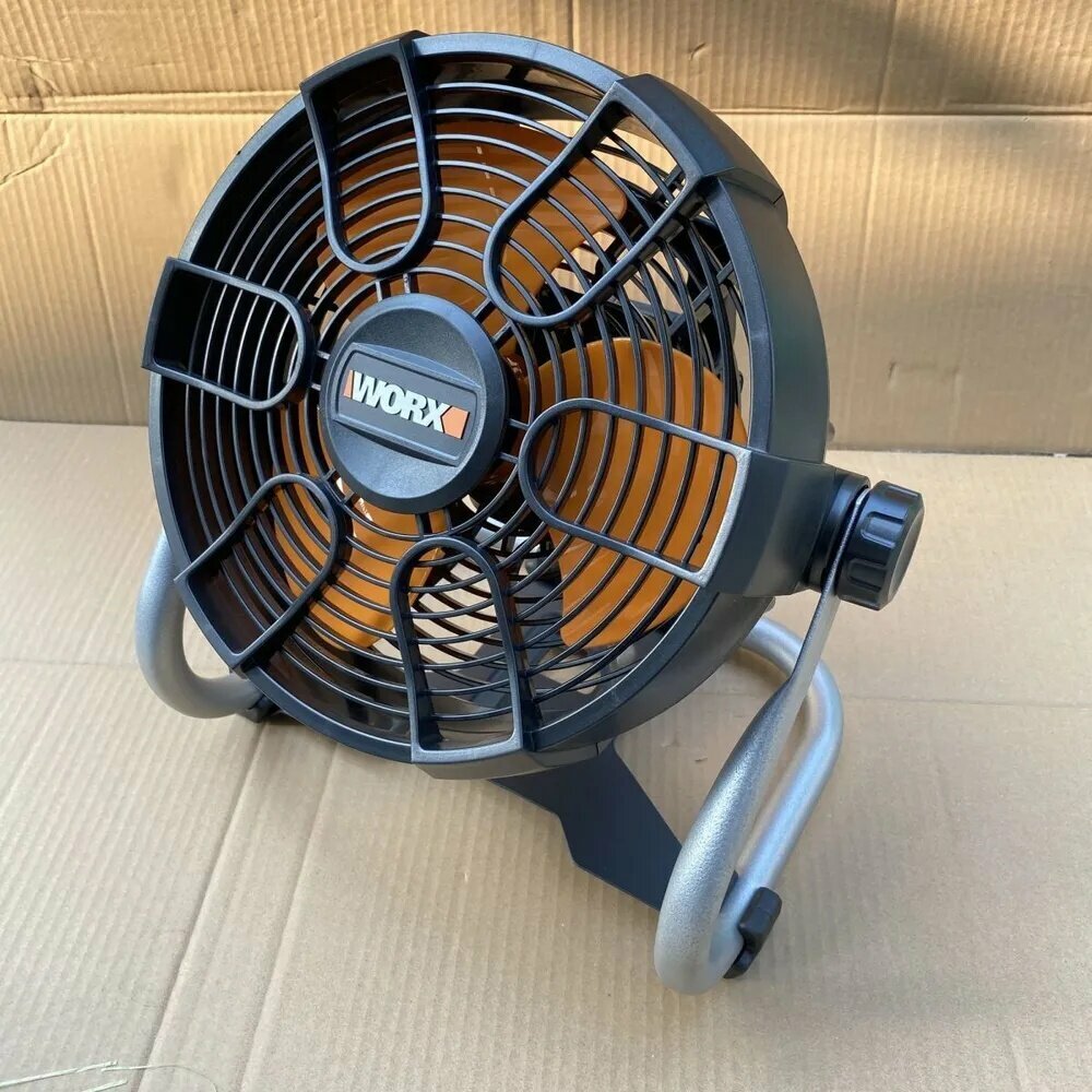 Портативный вентилятор WORX-FS, черный, оранжевый
