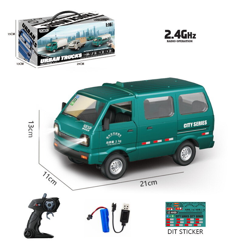 Радиоуправляемый грузовик RC Cars 1/16 Scale 2.4G Mini Cargo Truck с подсветкой, управляемый дистанционно, для дрифта и гонок, электрическая модель автомобиля, игрушка, подарок для детей.