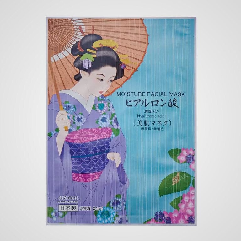 Увлажняющая маска для лица на основе гиалуроновой кислоты 10 шт AISHODO Maiko Moisture Facial Mask Hyaluronic Acid Маска 10 шт