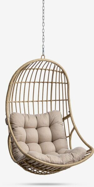 Подвесное кресло кокон Jysk BROMS, цвет бежевый Ш83 x В113 x Г70 см