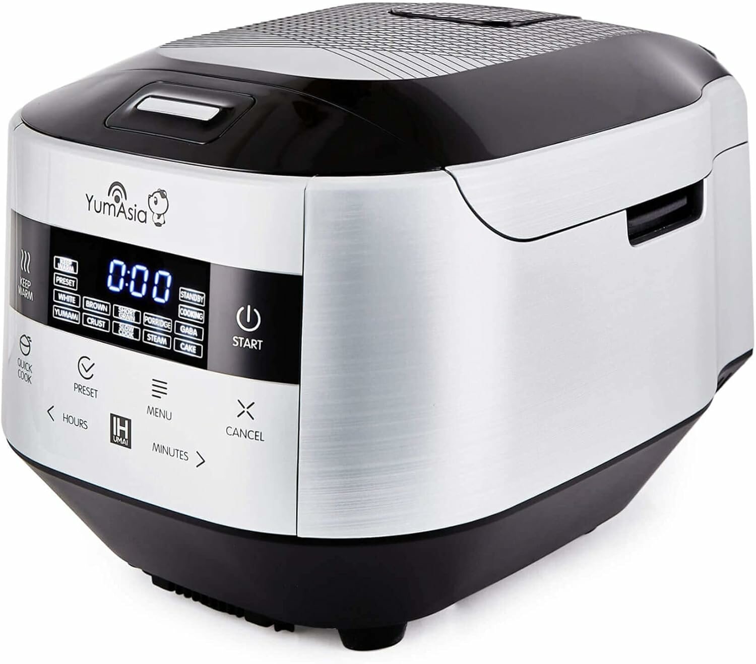 Yum Asia Рисоварка Yum Asia Bamboo Rice Cooker, 8 чашек, 1.5 л ( Silver and Black)
