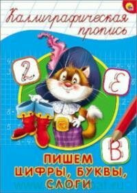 Книга "Пишем цифры, буквы, слоги : пропись"