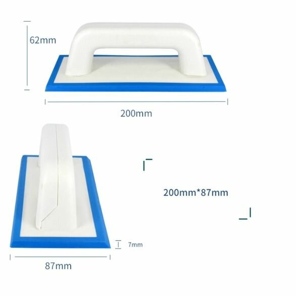 Шпатель резиновый для эпоксидных и цементных затирок Troikastone 200/95 мм