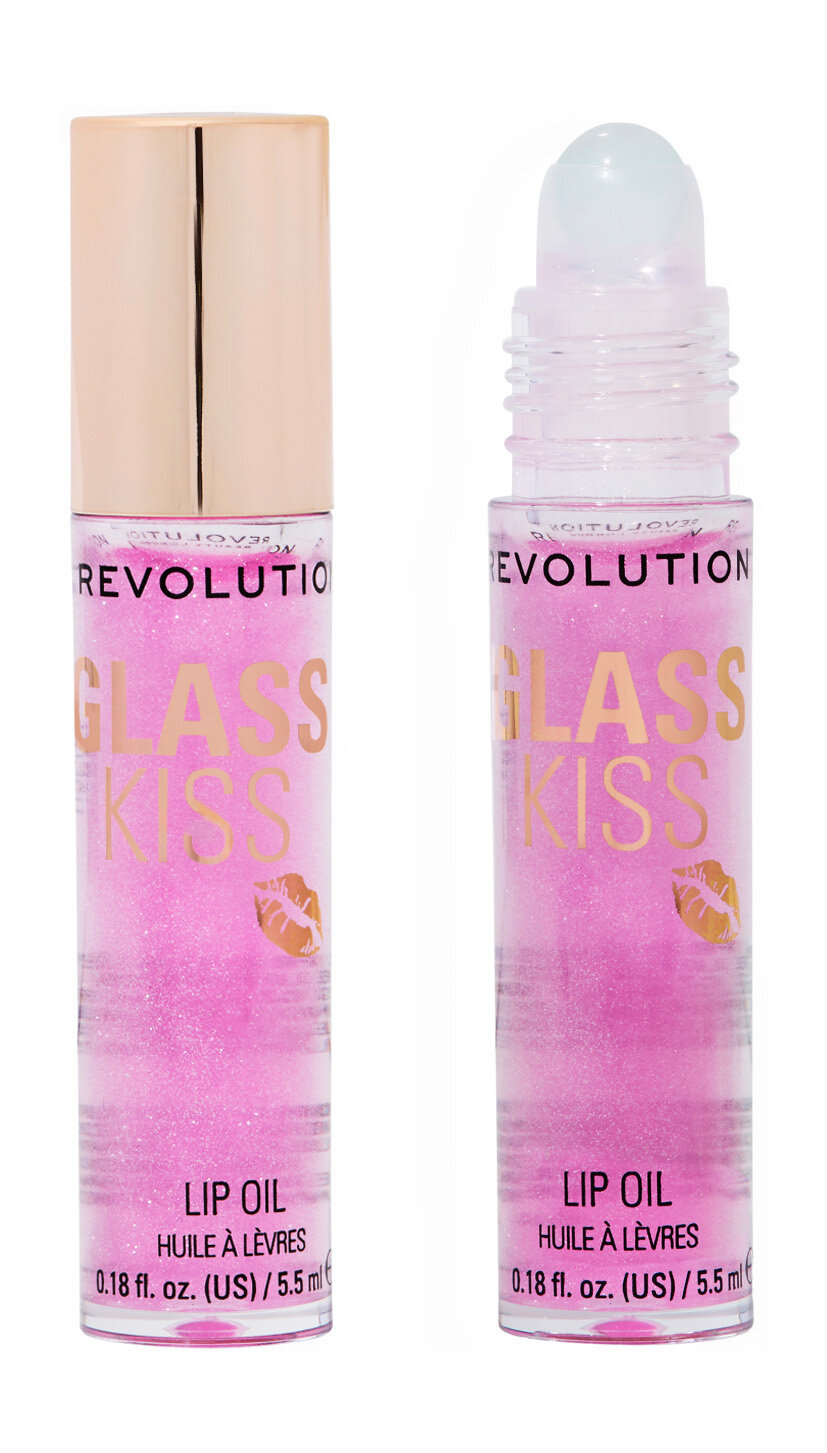 REVOLUTION MAKEUP Масло для губ Glass Kiss Lip Oil, 5,5 мл, Enchanted Purple Shimmer
