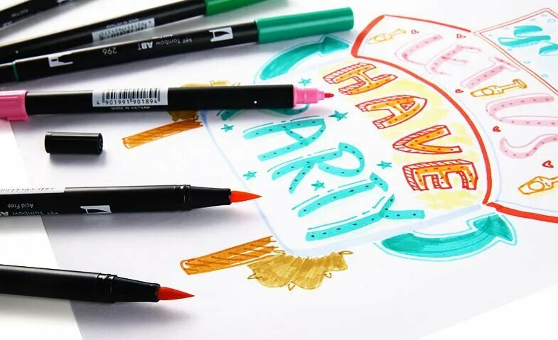 Tombow Dual Brush Pen Pastel 10 Colors Акварельные маркеры для граффити — фото 1