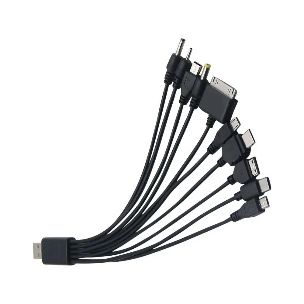 Универсальный кабель Micro USB, портативное USB-зарядное устройство 10 в 1, шнур для телефона, адаптер для зарядного шнура для телефона