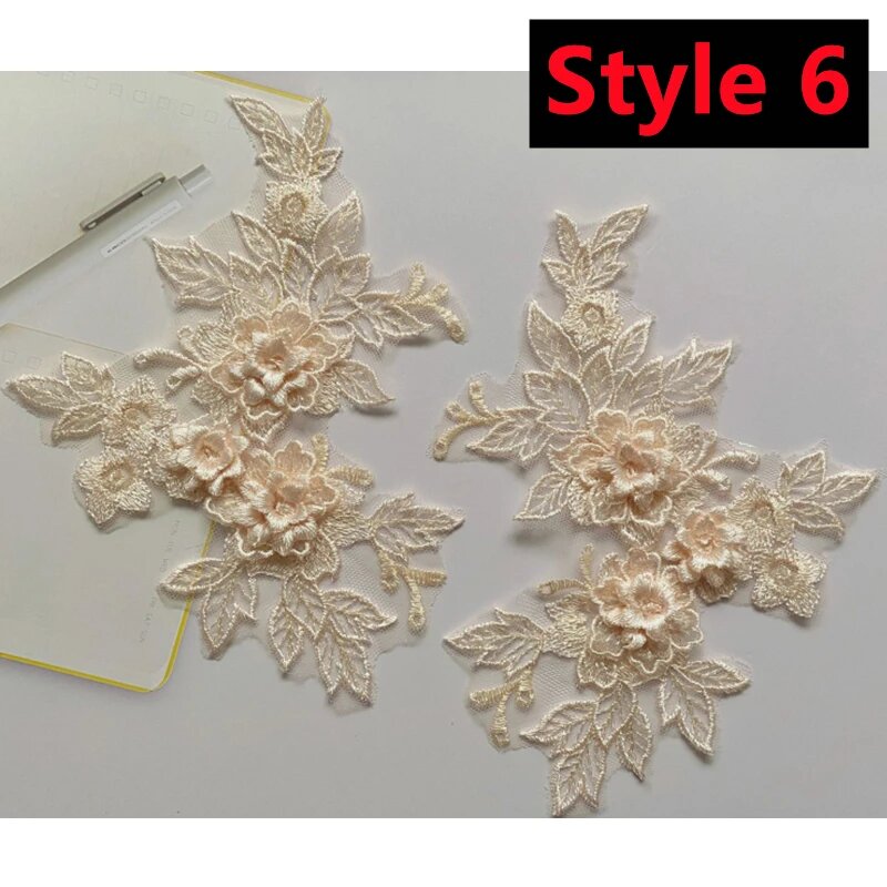 Кружевная аппликация Style 6, цветы