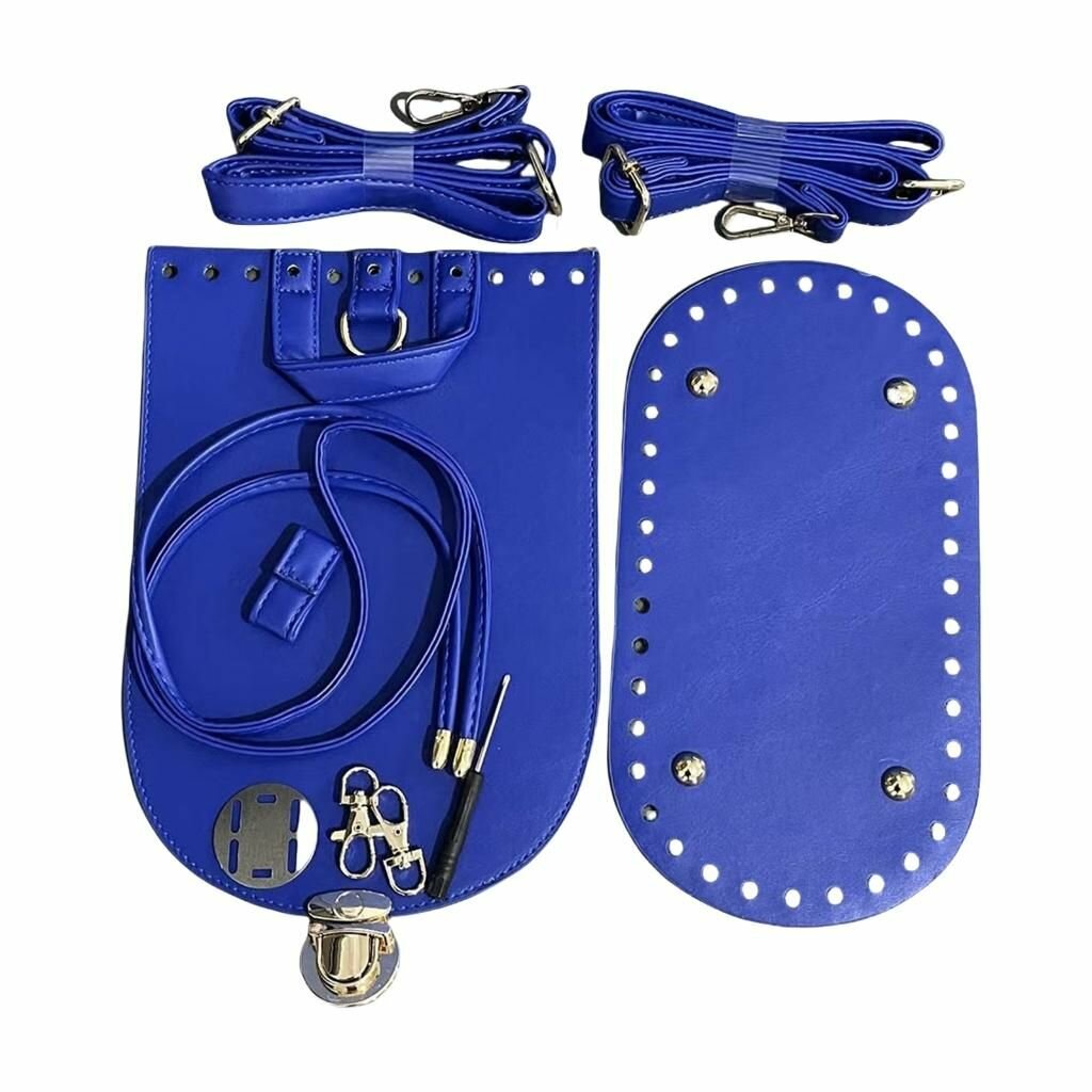 Комплект для вязания крючком: сумка-рюкзак, Синий