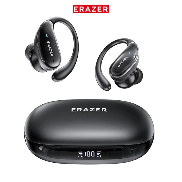 Беспроводные Bluetooth-наушники Erazer XT80 OWS с 5,4-дюймовым экраном, функцией шумоподавления, низкой задержкой и длительным временем автономной работы.