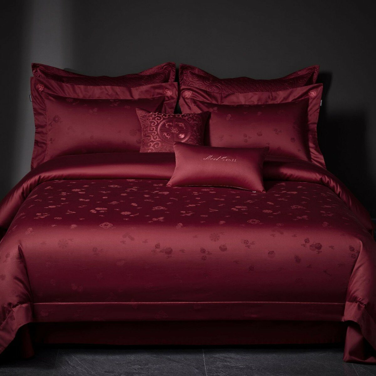 Комплект постельного белья Mark Cross в американском стиле, роскошный, изготовленный на заказ, из чистого хлопка, состоящий из четырех предметов.
