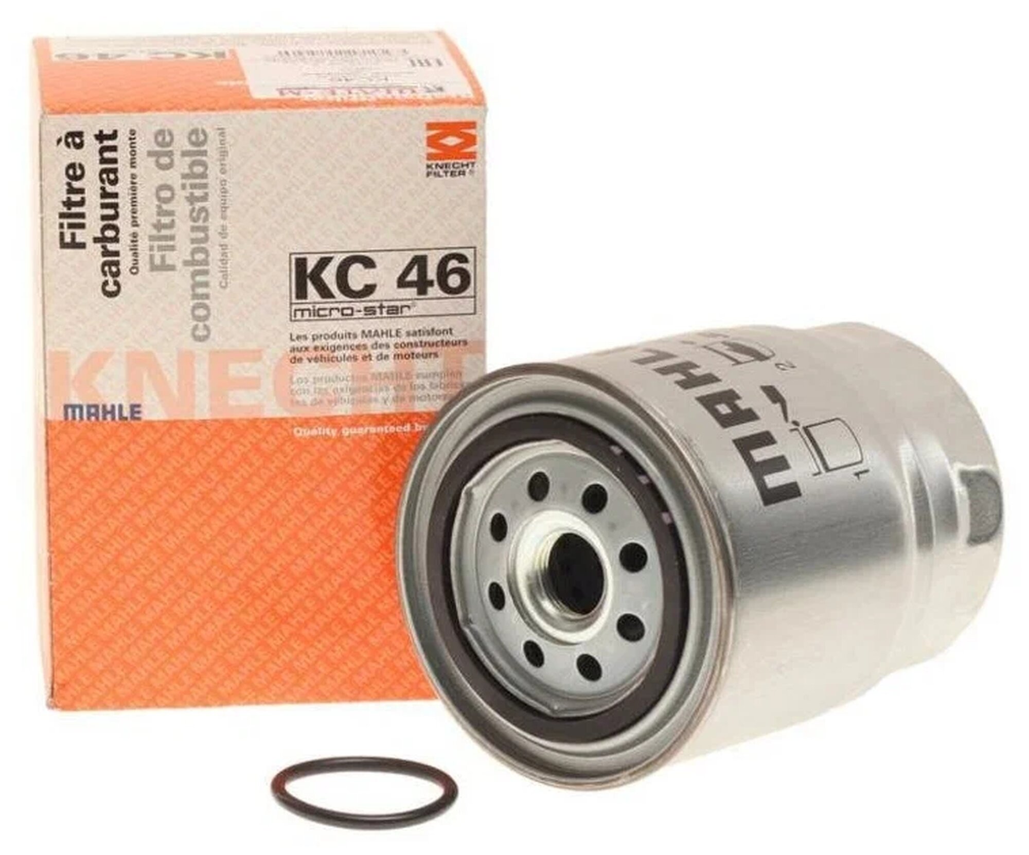 Фильтр топливный MAHLE KC46, для Hyundai и Kia, дизель, серебристый, 137x93 мм