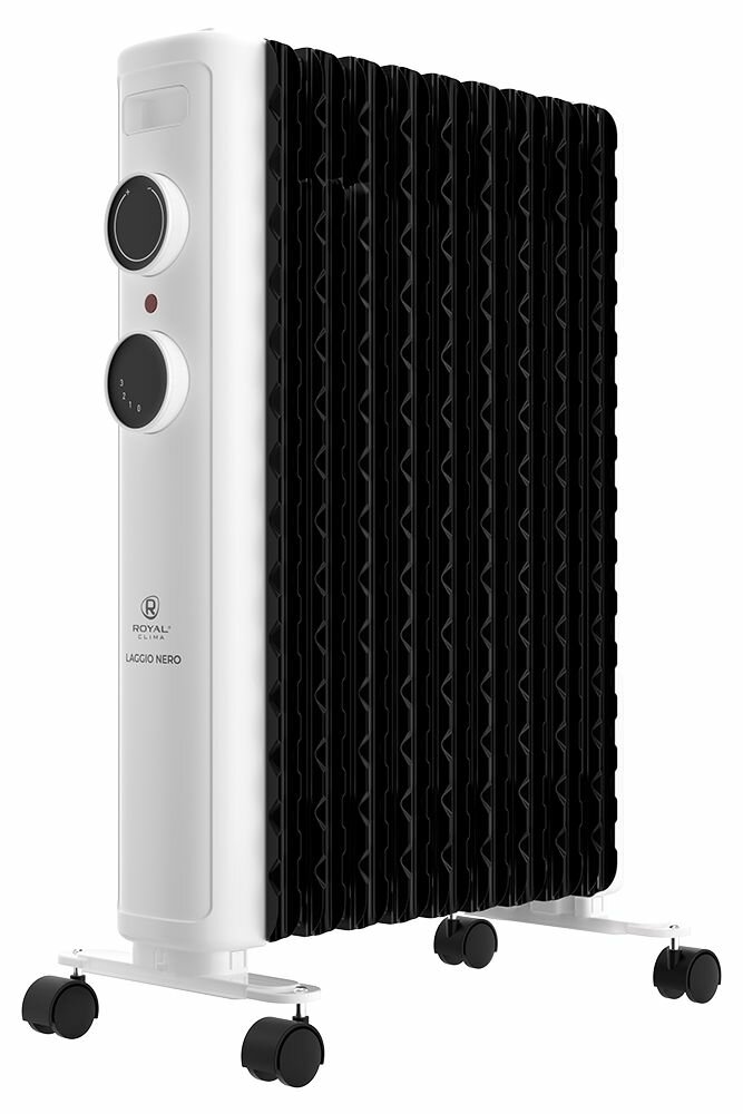 Масляный радиатор ROYAL CLIMA серии LAGGIO NERO 9 секций, 2 кВт, 25 м. кв.