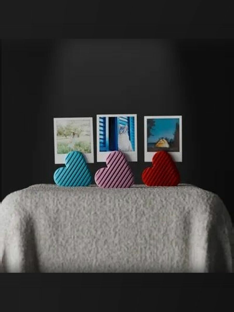 Подставка для фото "Ребристое сердце" 3D-печатная набор милых держателей для ваших любимых снимков!