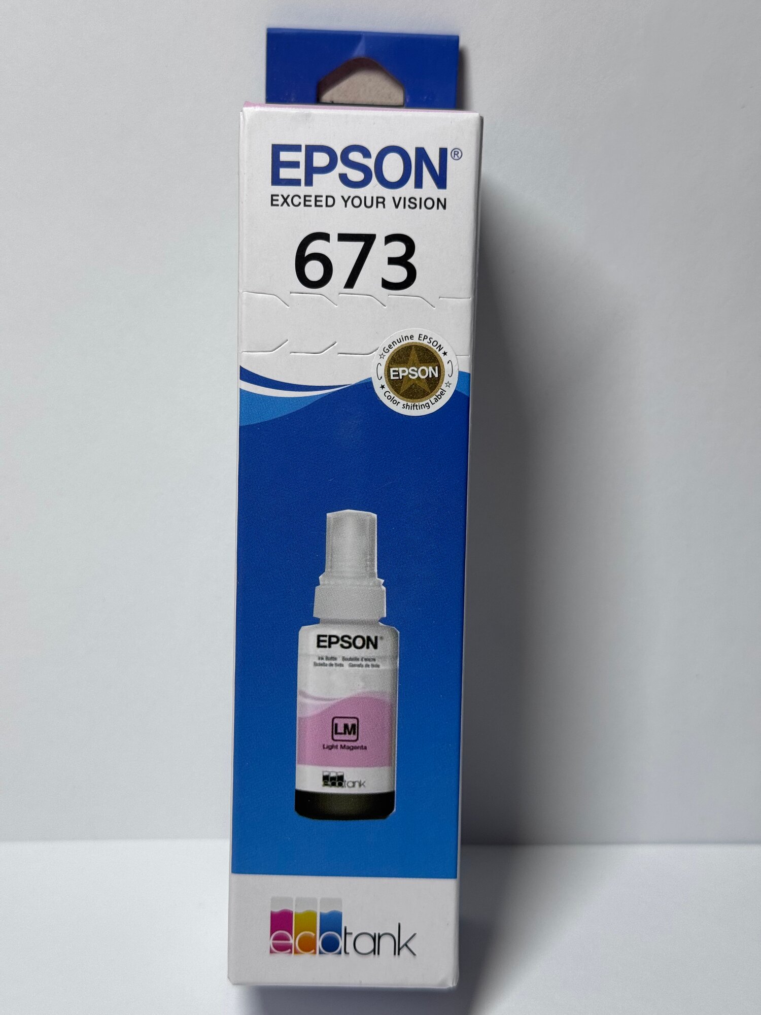 Чернила EPSON 673 (T6736) для СНПЧ Epson L800/L805/L810/L850/L1800, светло-пурпурные, оригинальные, C13T67364A/698
