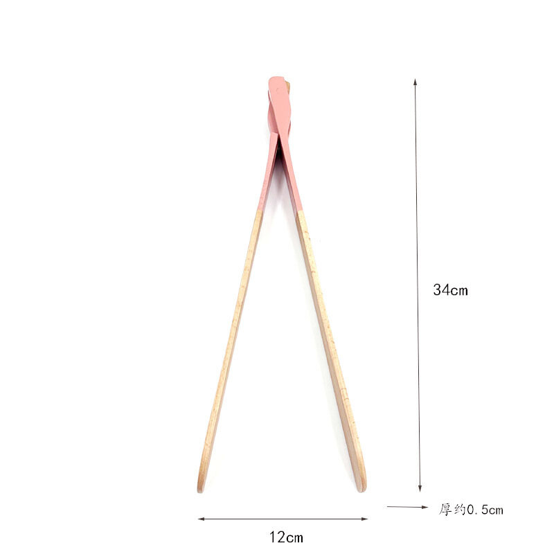 Щипцы для выпечки хлеба, булочек, тортов, льда, продуктов, деревянные кухонные щипцы для барбекю из массива дерева для стейков.