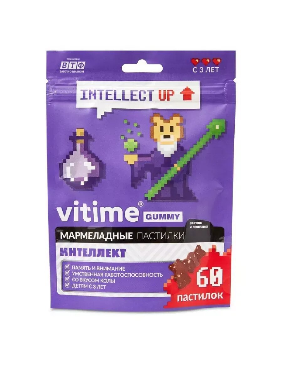 Vitime gummy мармеладные пастилки интеллект 60 шт. пас-1шт.