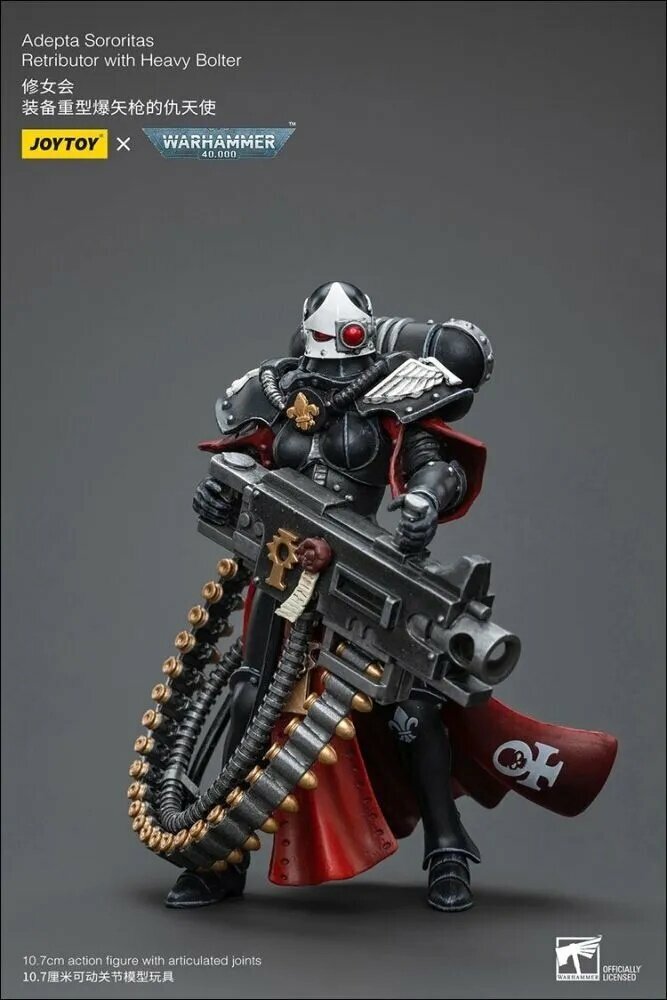 JOYTOY Warhammer 40K Adepta Sororitas Retributor with Heavy Bolter, 1/18 Подвижная фигурка