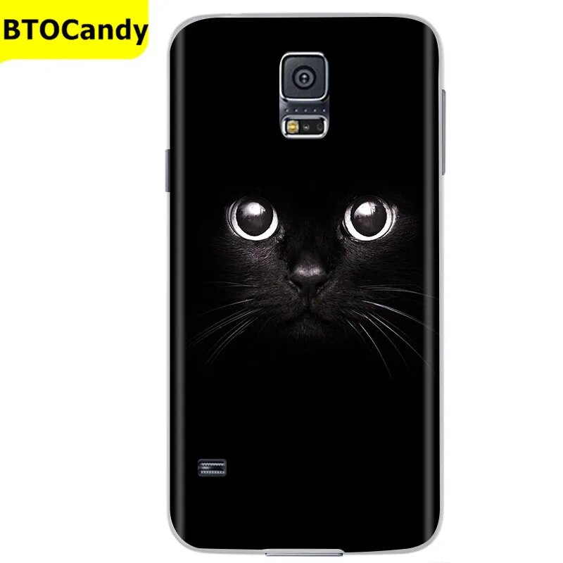 Чехол Samsung Galaxy S5 Mini, черный, силикон