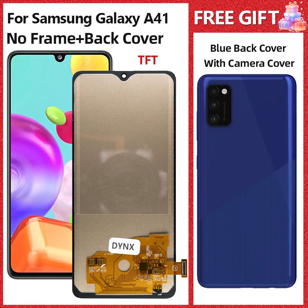 6,1 "Super AMOLED для Samsung Galaxy A41, ЖК-дисплей, сенсорный экран, датчик Digiziter в сборе, замена для Samsung A415 с рамкой