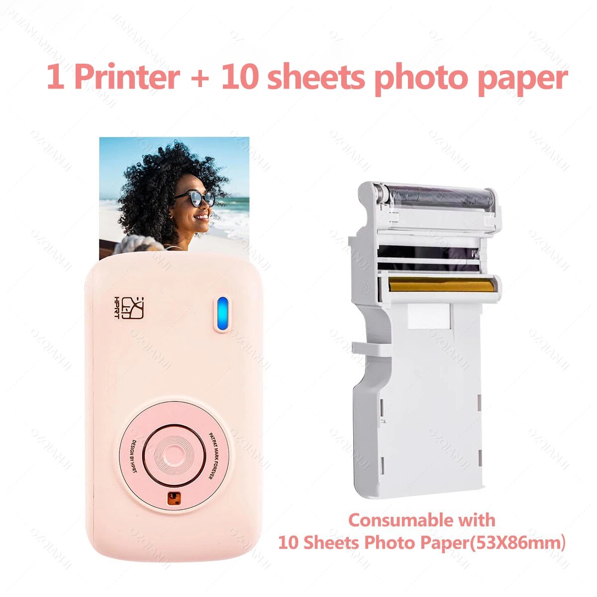 Цветной фотопринтер HPRT CP2100 розовый 1 Printer add 10 pcs