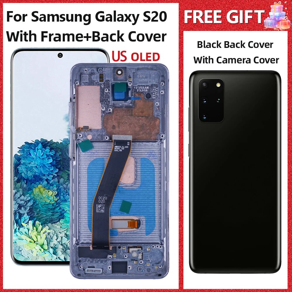Высококачественный ЖК-дисплей для Samsung Galaxy S20 G980 ЖК-дисплей для Galaxy US OLED Black Kit
