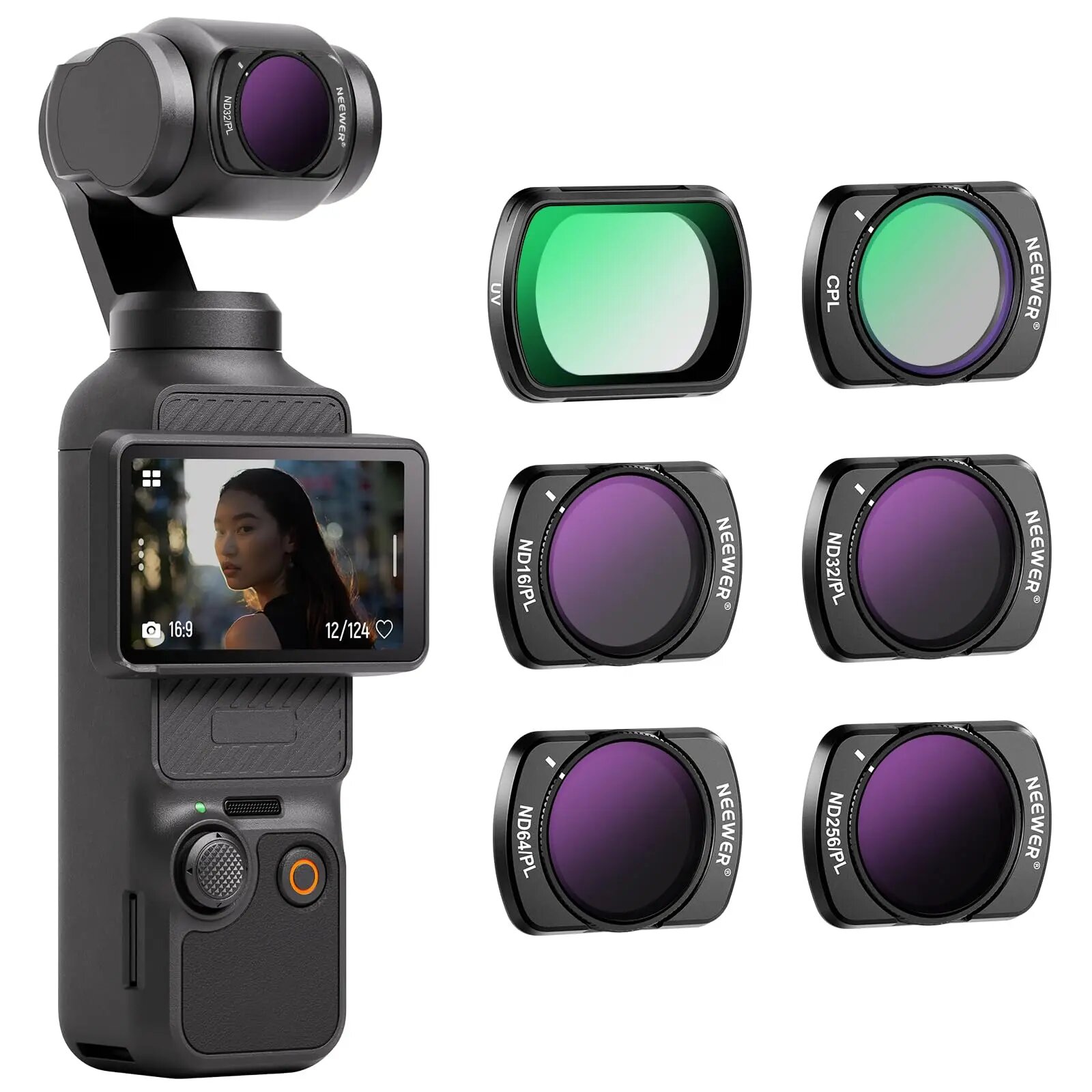 NEEWER Магнитный набор фильтров ND&UV&CPL для DJI OSMO Pocket 3