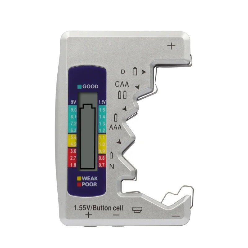 Тестер батареек OLOEY Silver для AAA, D, 1.5V