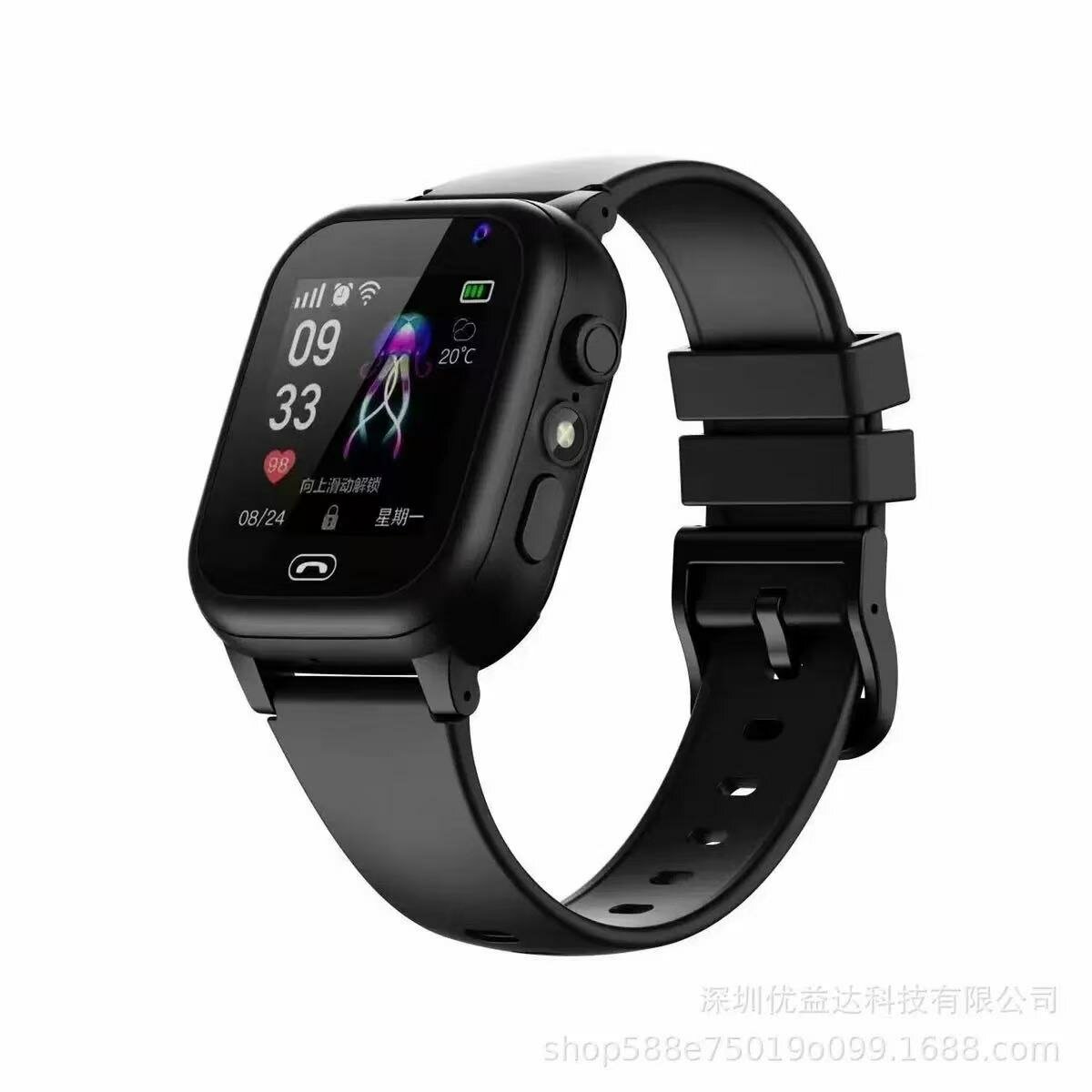 Детские умные часы-телефон с GPS, 2G/3G/4G LTE, Android, камера, сенсорный экран, силиконовый браслет