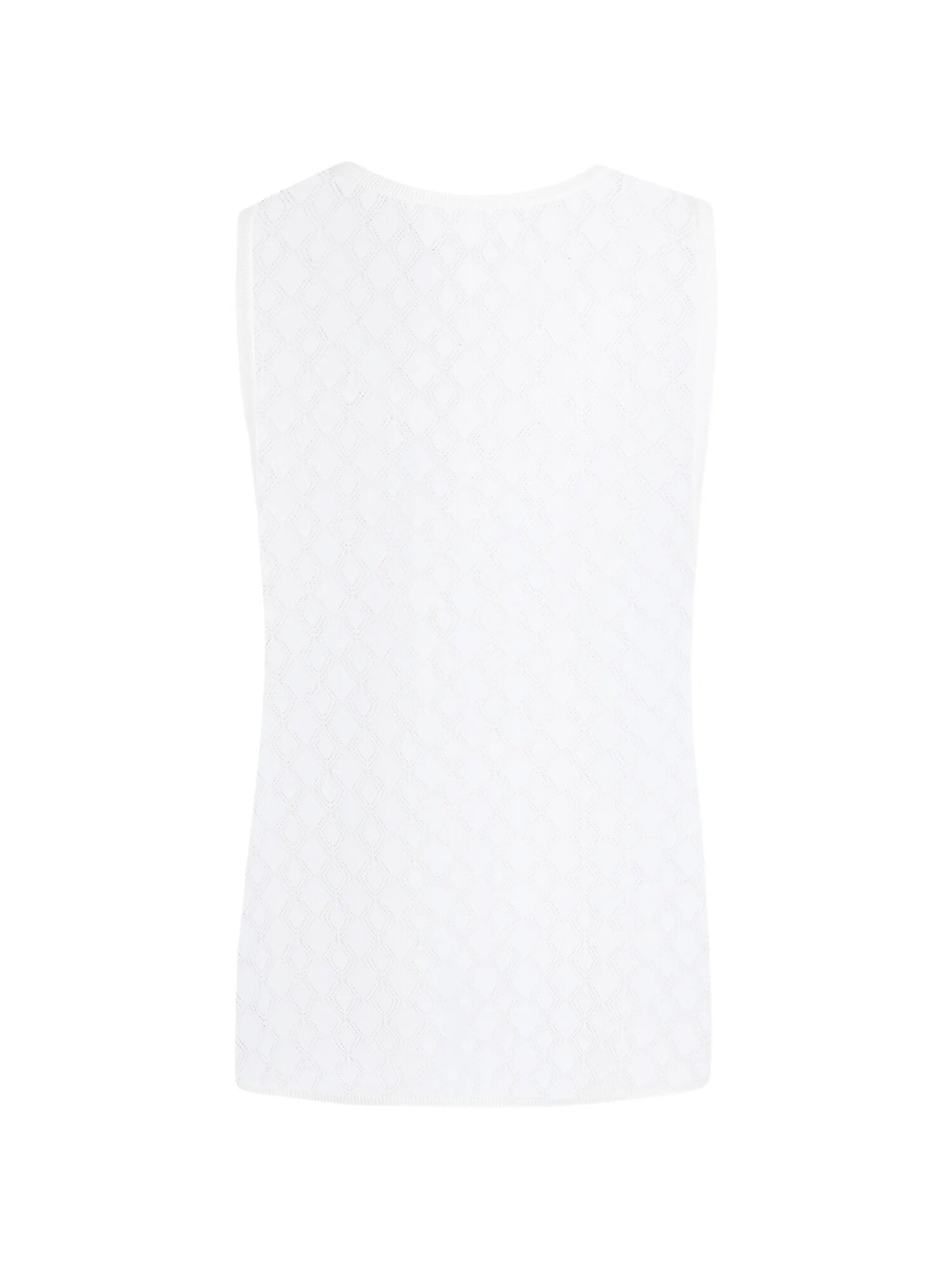 Топ DOLCE & GABBANA Diamond-pattern perforated cotton tank top, размер 52 — фото 1