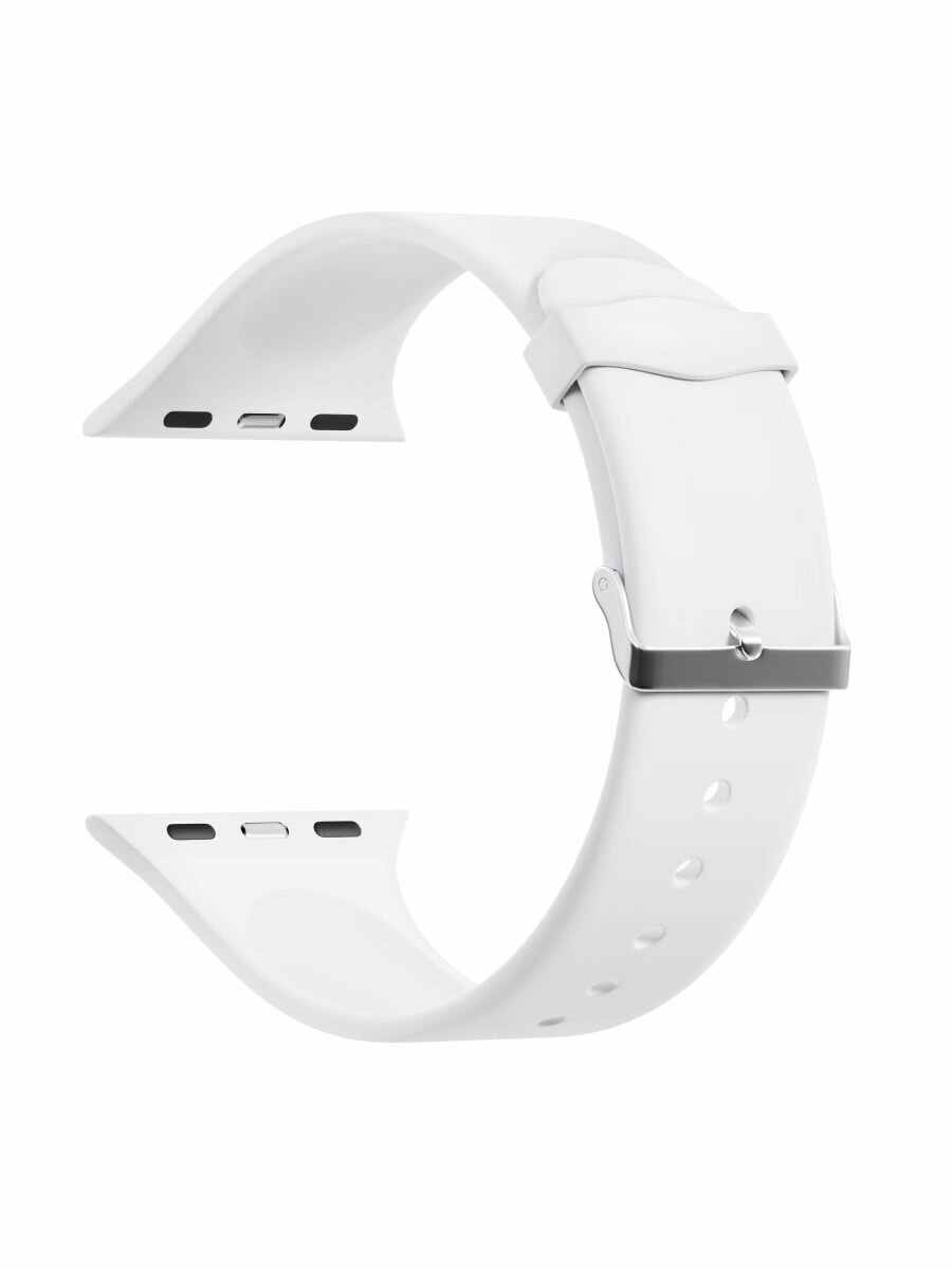 Силиконовый ремешок для Apple Watch 44/45/46/49 mm Caweon DSJ-07-42-WT White