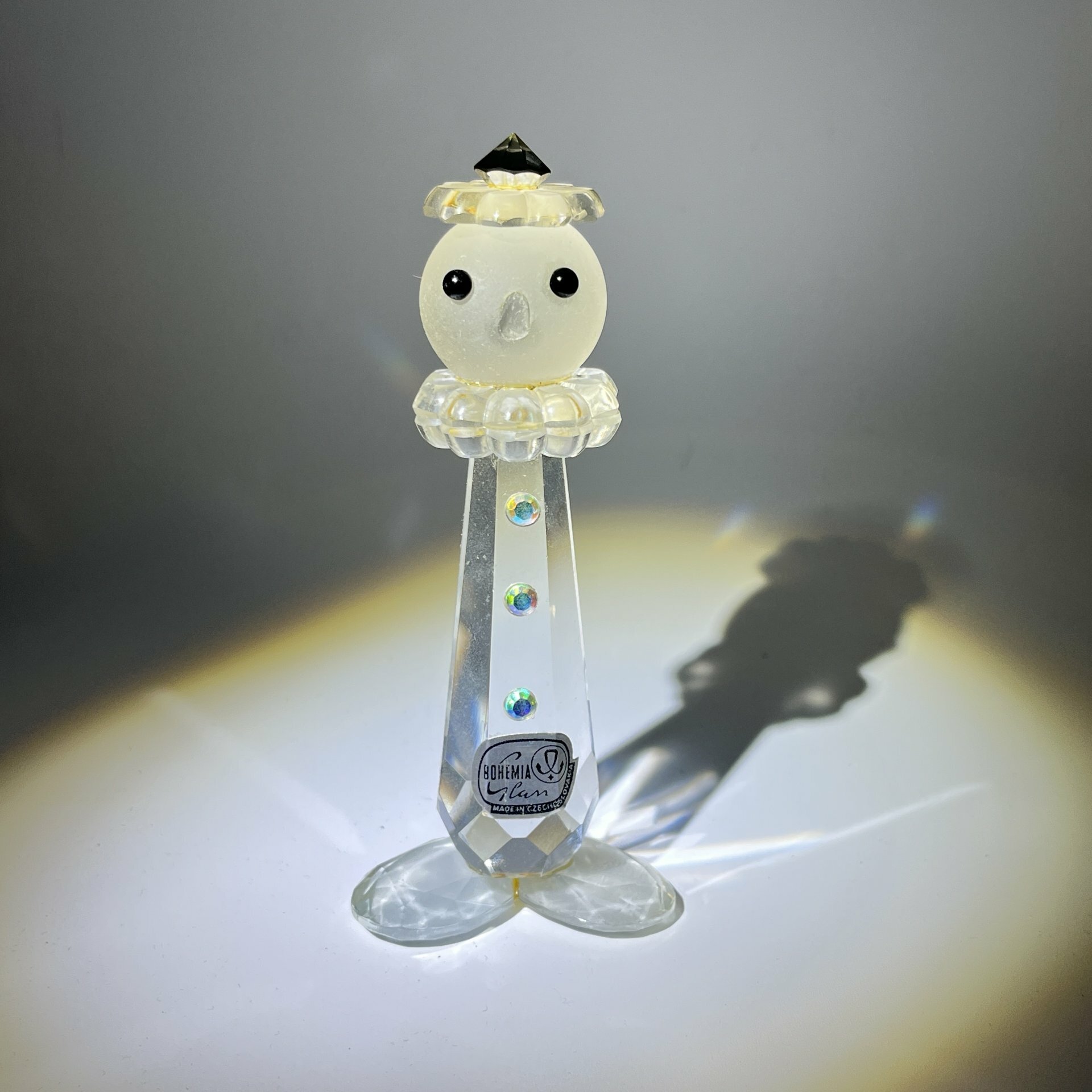 Статуэтка "Клоун", стекло, Bohemia Crystal (Bohemia Glass), Чехословакия, 1970-1990 гг.