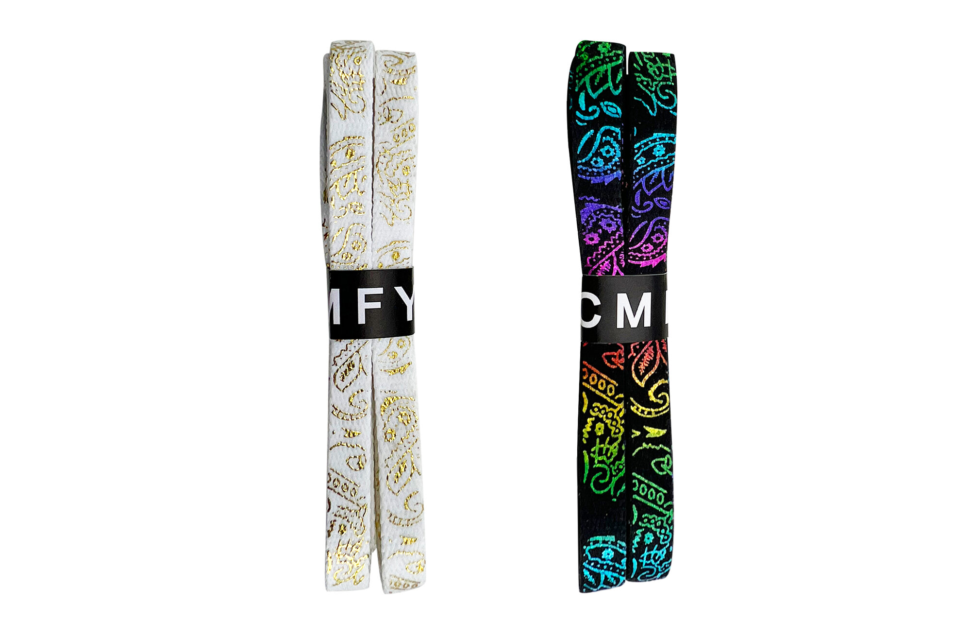 Шнурки унисекс CMFY 4950050, 140 см, Dazzling Color, White Silver