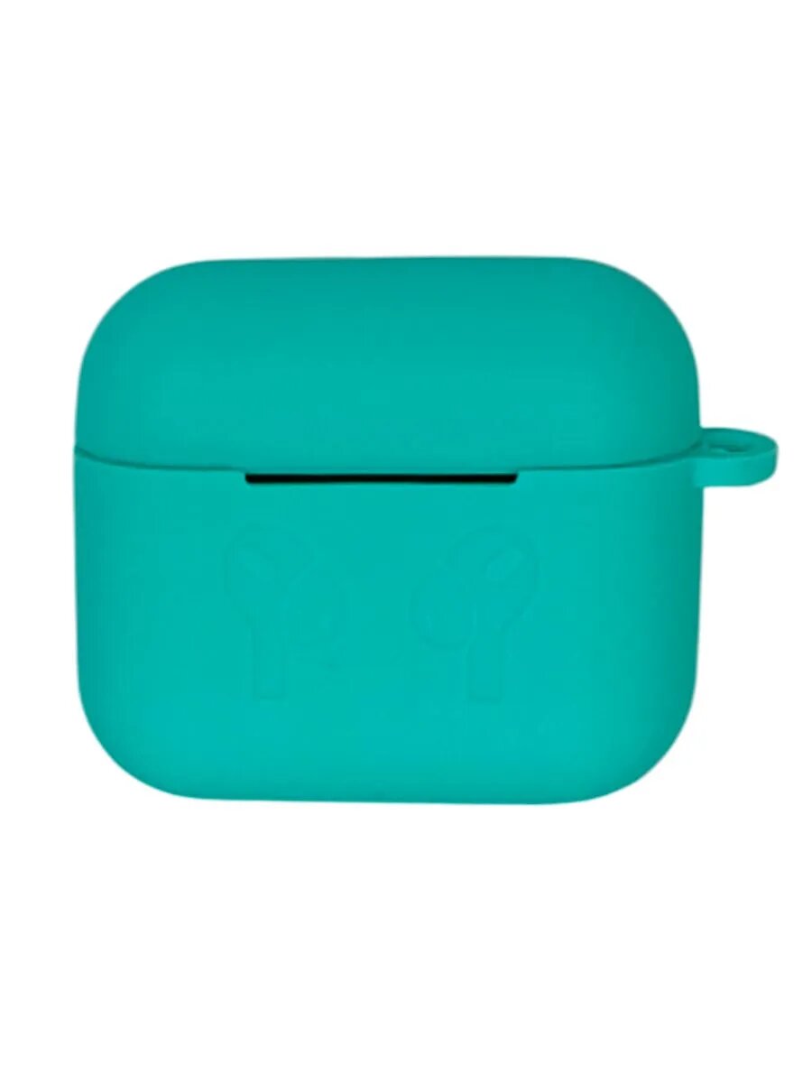 Чехол для Airpods 3 Silicone case, с карабином, Soft-touch, мятный