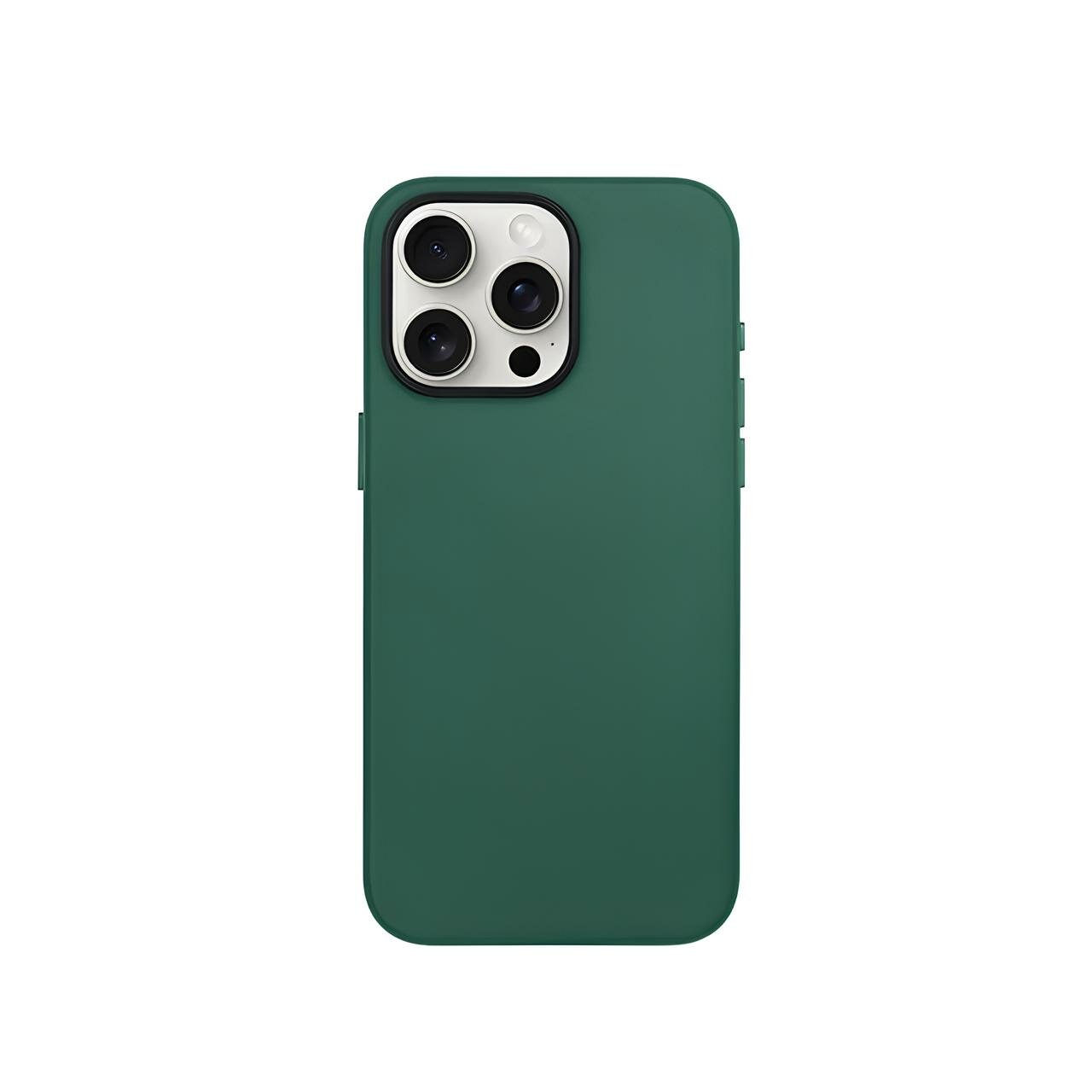 KZDOO Чехол с MagSafe для iPhone 15 Pro MAG NOBLE COLLECTION Soft touch кожаный — Зеленый