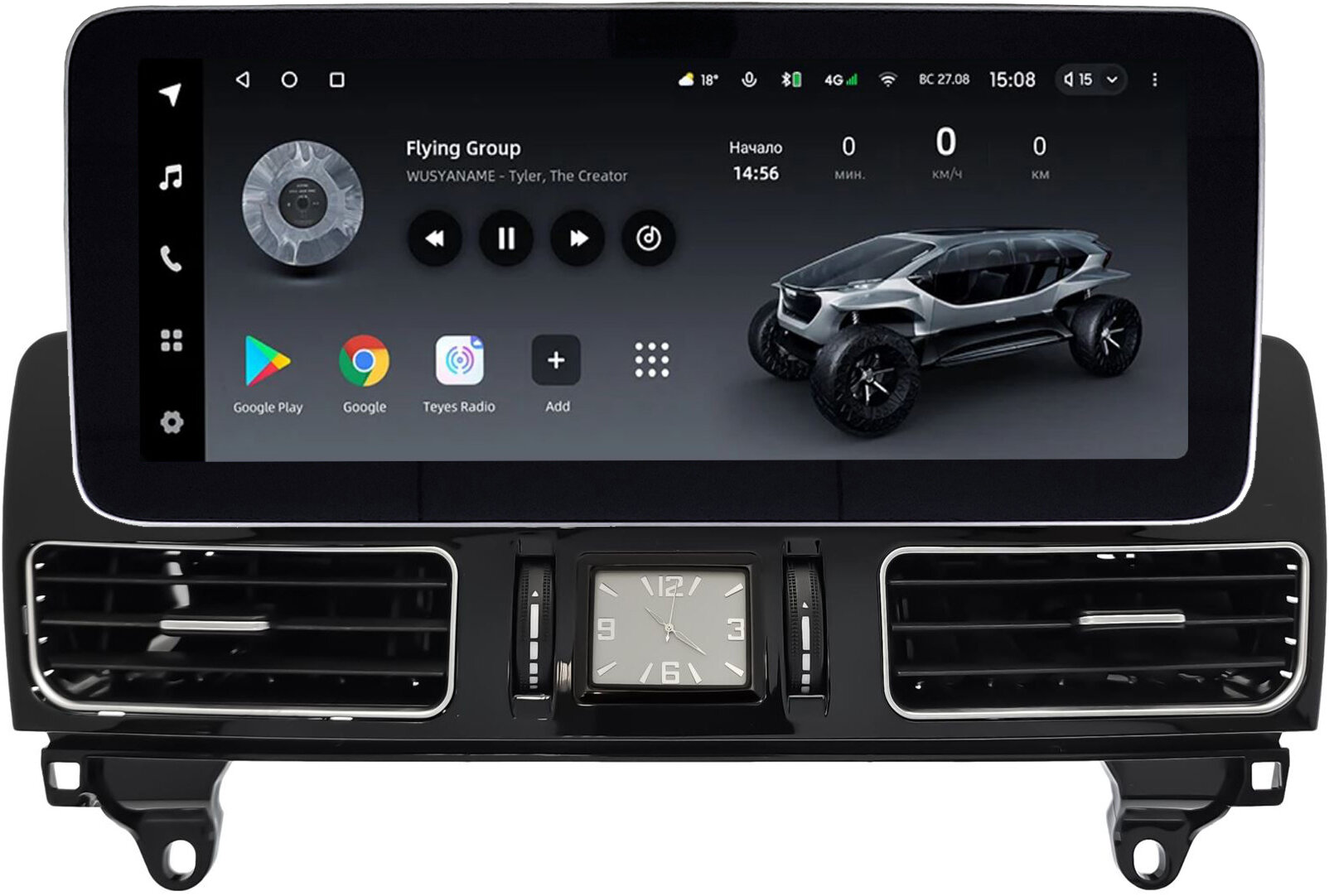 Штатная магнитола Mercedes-Benz GL (x166), ML (w166) 2011-2016 12.3 дюйма Teyes LUX ONE (Round Corner) 4/32 RM-2241 Android 10 (4G-SIM, 4/32, DSP, QLe