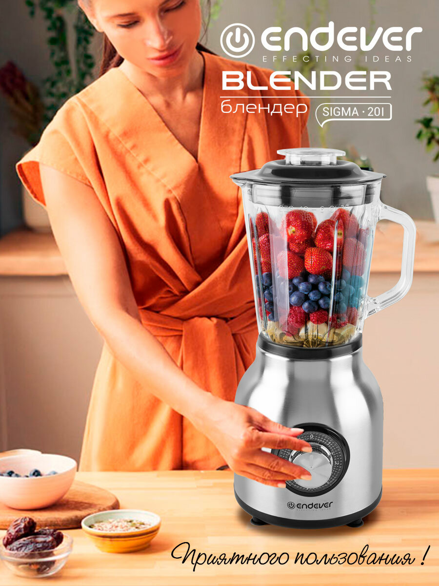 Блендер стационарный с насадкой-кофемолкой ENDEVER SIGMA-201 / 1000 Вт