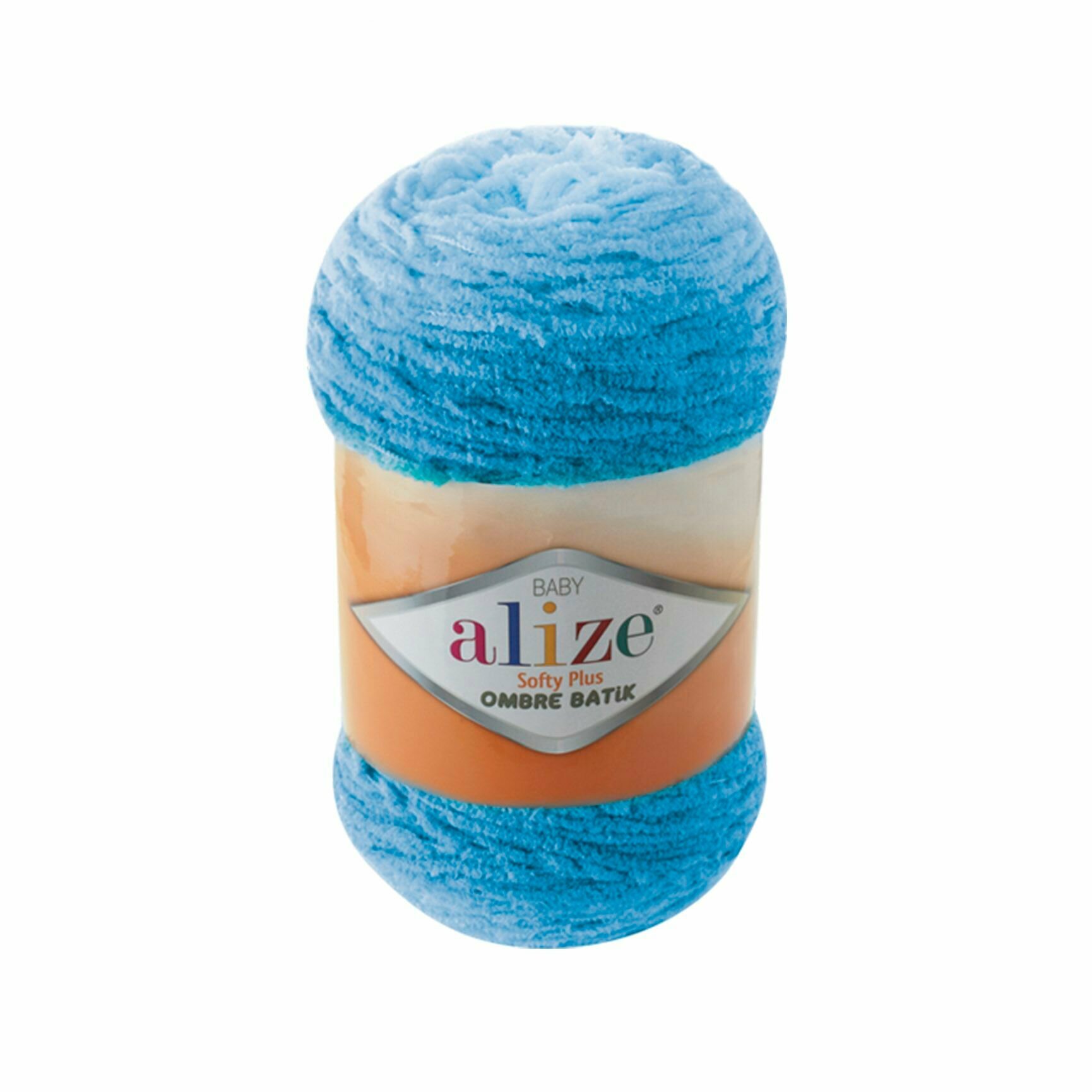 Пряжа Alize Softy Plus Ombre Batik 7281 (1 моток, 500г/600м) голубая бирюза