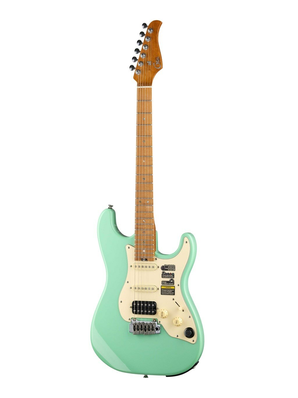 GTRS P801-Professional-801-GR Электрогитара с встроенным процессором, зеленая