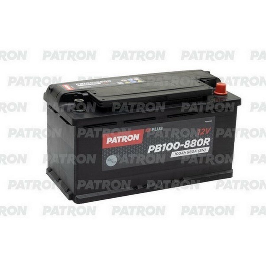 Аккумулятор PATRON PLUS 12V 100AH 880A ETN 0(R+) B13 353x175x190mm 23.4kg от официального дистрибьютора, PATRON, артикул PB100880R