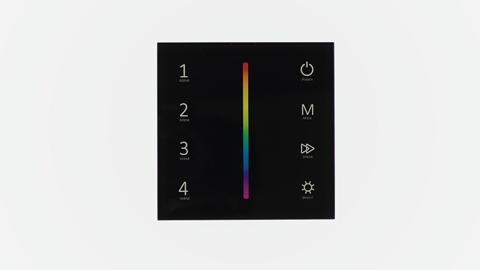 Сенсорная панель T3-1 Black IC48 (12-24V, 3x4A, 3x(48-96), RGB, RF 2.4GHz)