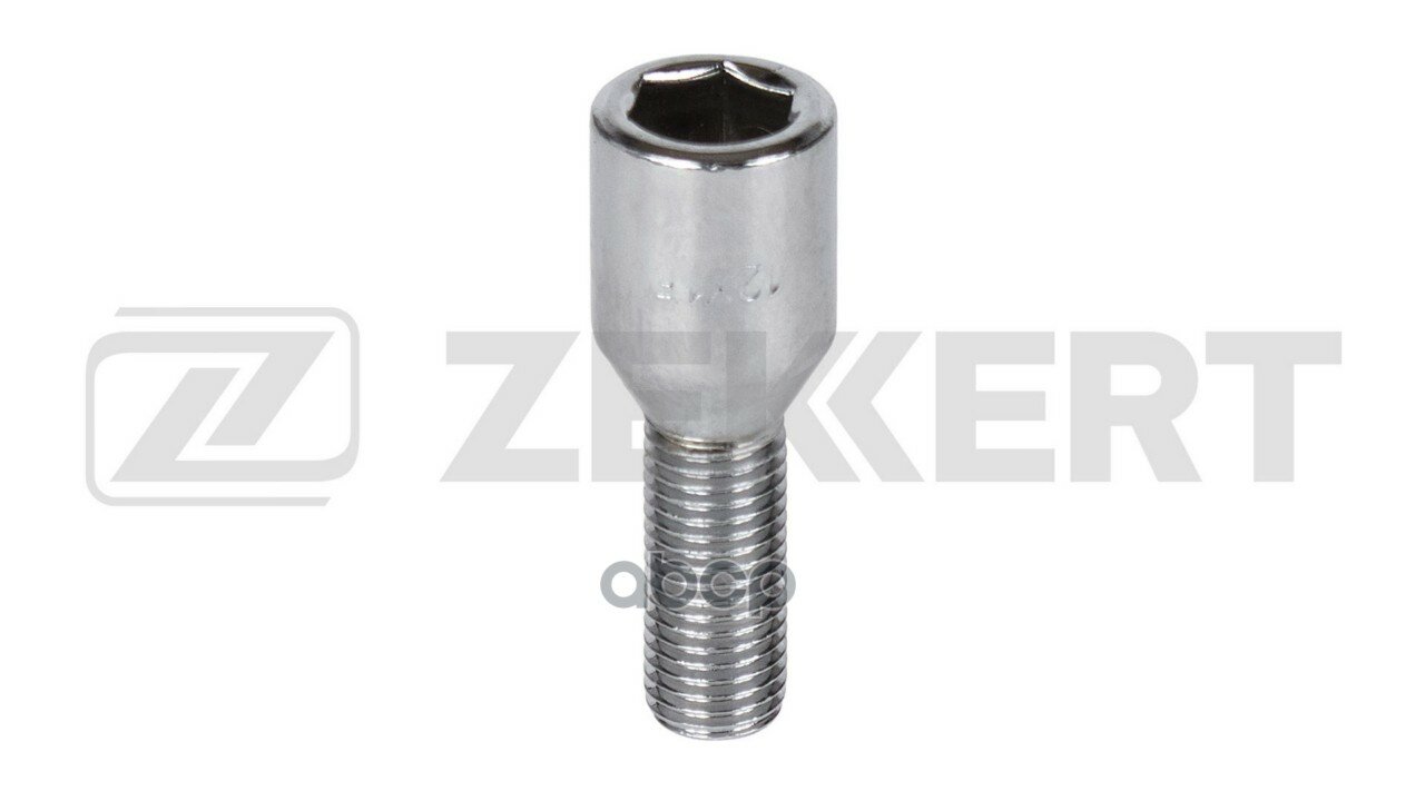 Болт колесный конус M12 x 1 5 длина резьбы 28 внутренний шестигранник Хром Zekkert арт. be-4168