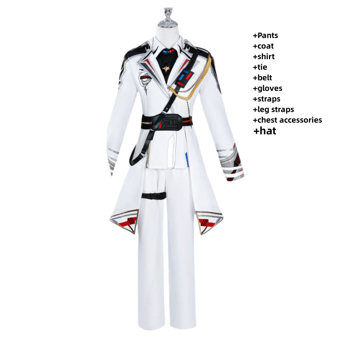 Женский косплей костюм Player Heroine Zayne Xavier Rafayel из полиэстера М, white suit